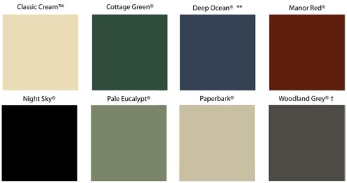 Colorbond Paint Color Chart ColorBond (158) GM Med Neutral LVP Leather